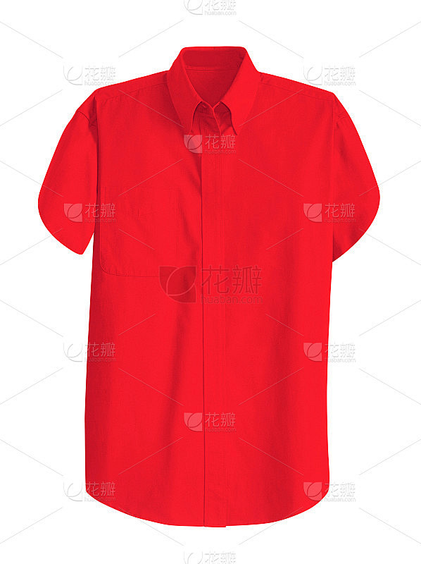 红衬衫孤立在白衬衫上