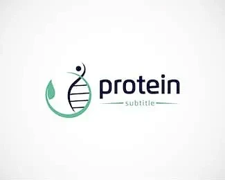 natural protein logo design