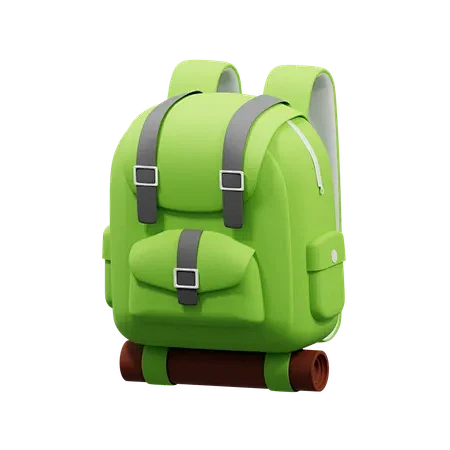 Purple Backpack 3D Icon