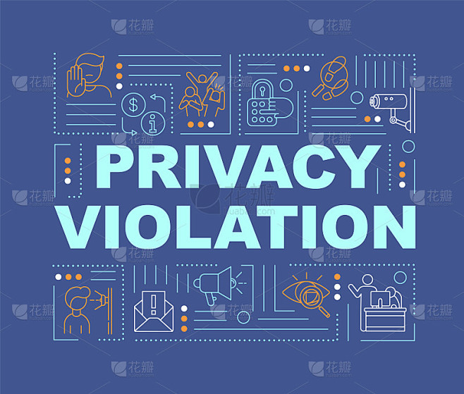 Privacy violation word concepts banner