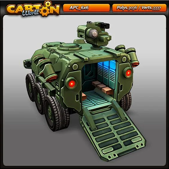 3d model cartoon apc 6x6图片_机甲设计图片素材-花瓣网