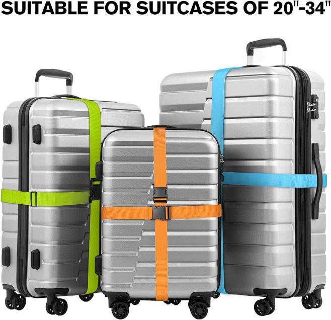 Amazon.com: Meedo Luggage Straps for Suitcases TSA Approved, Luggage ...