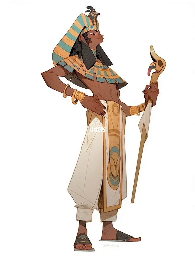 卡通角色设定之古埃及文明-花瓣网