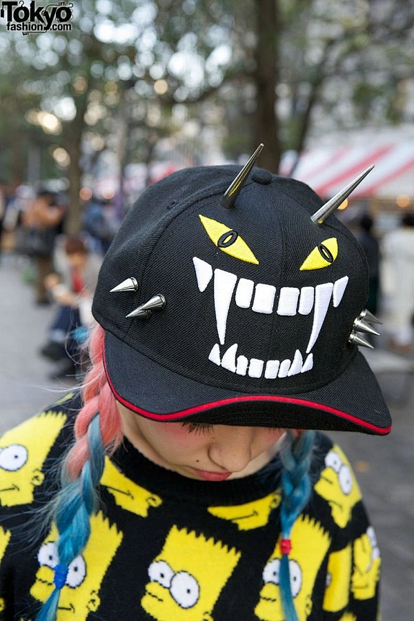 Pastel Braids w/ Simpsons Prints, Jeremy Scott, & Mishka in Shinjuku-花瓣网