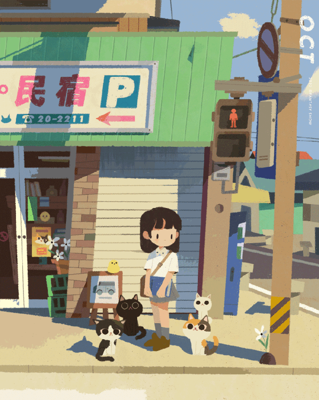 gif ILLUSTRATION artwork Drawing -花瓣网