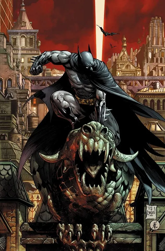 Batman (unpublished cover) by Tony Daniel, recoloured by Tomeu Morey *-花瓣网
