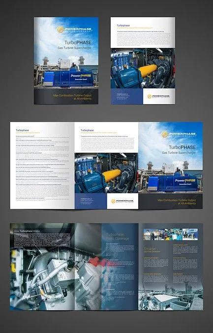 Sweet brochure to promote patented power plant equipment. | Brochure ...