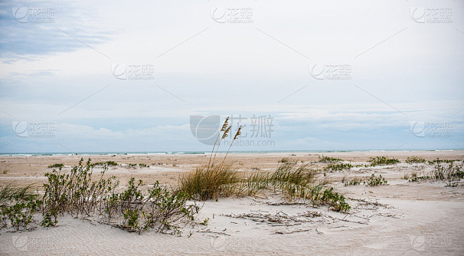 海滩景观Topsail Inlet