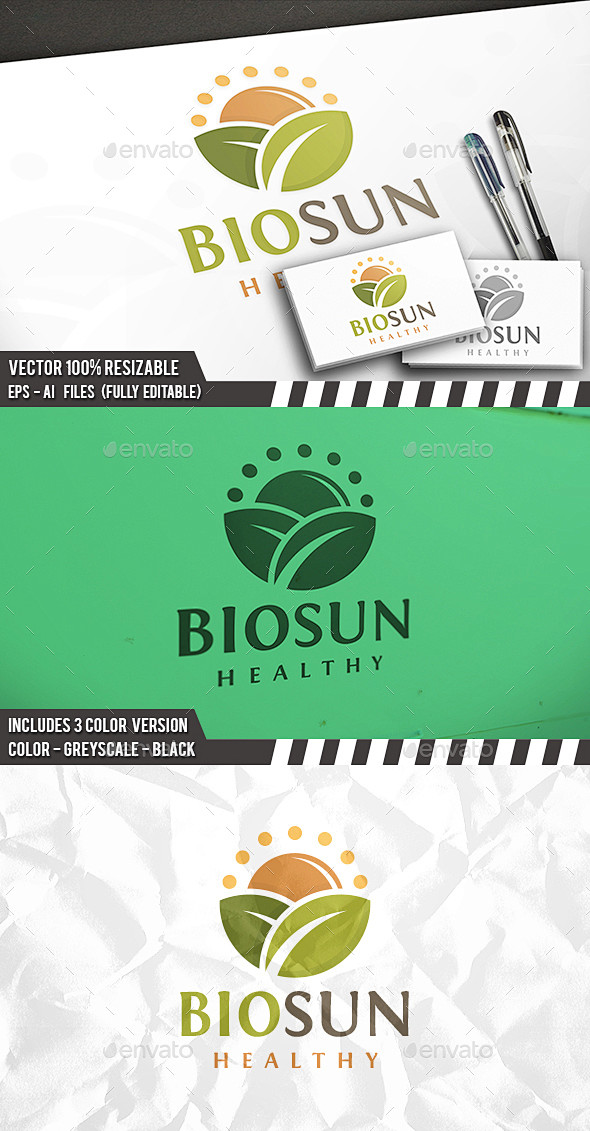 Bio Sun Logo - Nature Logo TemplatesBio Sun Logo - Nature Logo ...