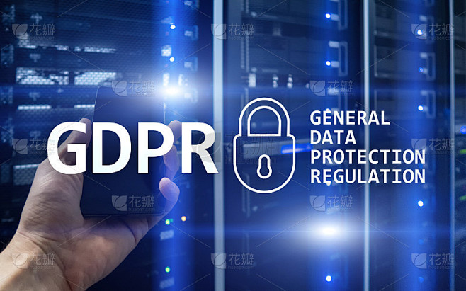 GDPR，通用数据保护法规遵从性。服务器机房的背景。