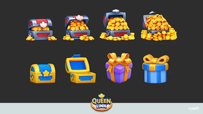 Match-3 Game Art Assets // Queen Link 2024-花瓣网