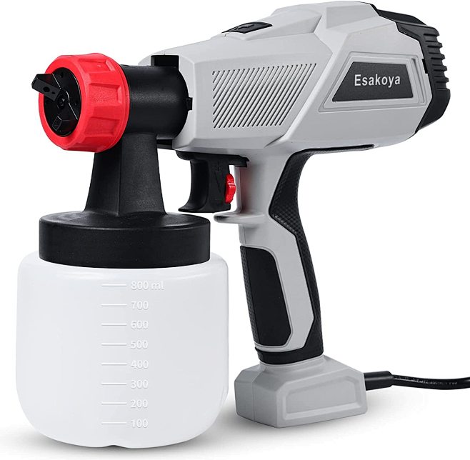 Amazon.com : Paint Sprayer - Esakoya Electric Spray Paint Gun with 500W ...