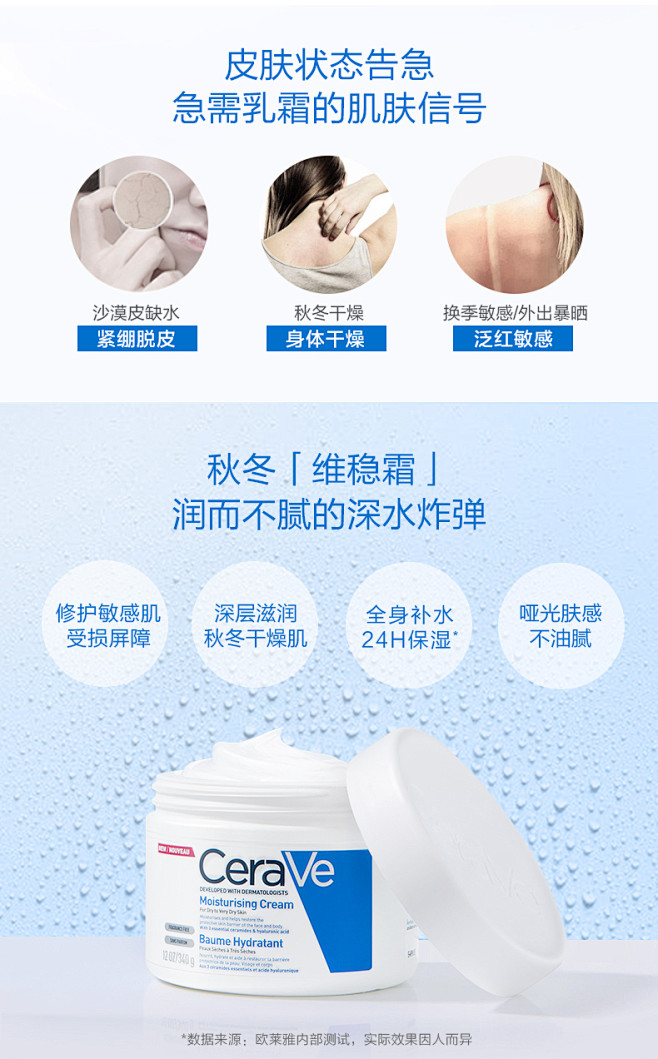 CeraVe全天候补水保湿面霜 适乐肤嫩肤修护敏感肌秋冬护肤防干裂-tmall.com天猫