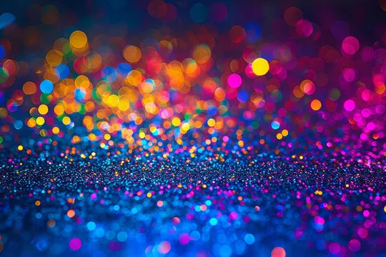 五彩缤纷的模糊光泽-花瓣网