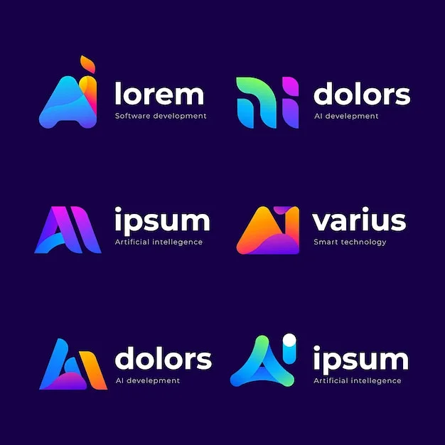 Free vector gradient ai logo template collection-花瓣网
