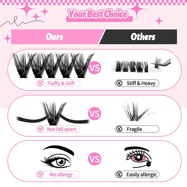 Amazon.com: Lash Extension Kit, 320 Pcs Lash Clusters Individual Lashes ...