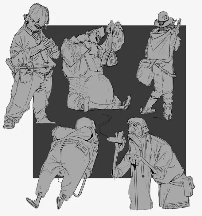 More Characters, Tom Fox : More Characters by Tom Fox on ArtStation.-花瓣网