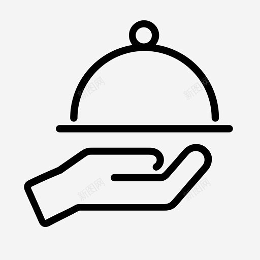 服务员食物点餐图标 免费下载 页面网页 平面电商 创意素材