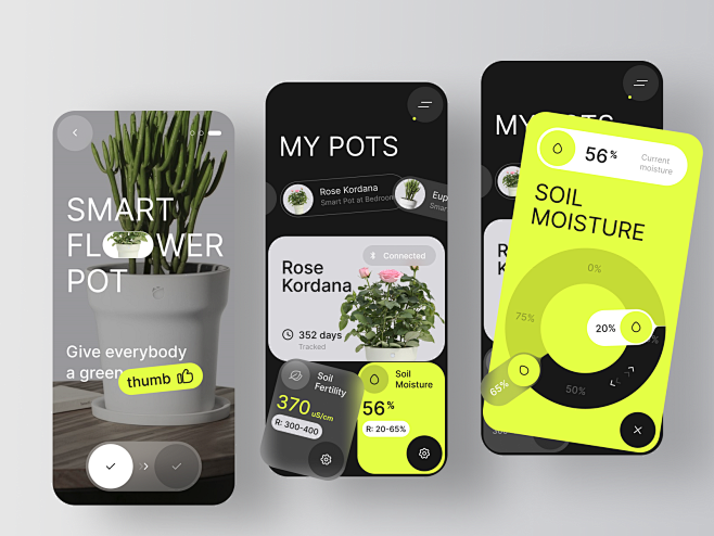 Smart Flower Pot App ai app automation design home house iot mobi