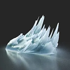 Low poly Curve Ice Spike Cave 230503-花瓣网
