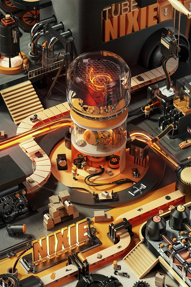 辉光管创意工厂-Creative Factory Of Nixie Tube_派大糖_【68Design】-花瓣网