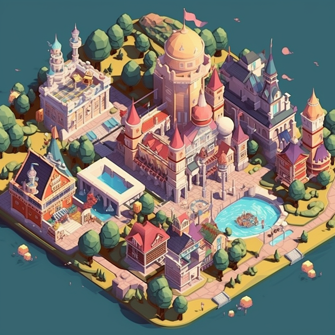 3d 32-bit Isometric Anime 等距动漫风格2