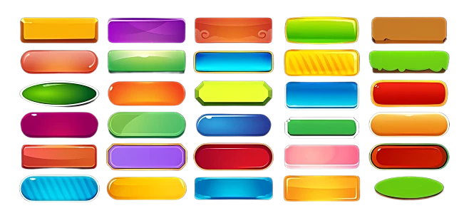 Premium Vector Game buttons set-花瓣网