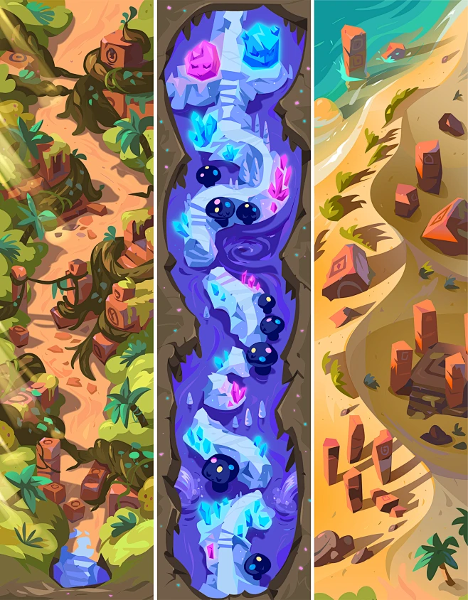 Jelly Splash Casual games backgrounds Game Art mobile games maps vector ...