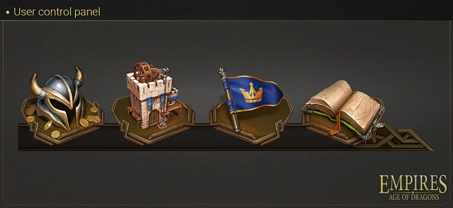 Animated player's panel for Empires: Age of Dragons-花瓣网