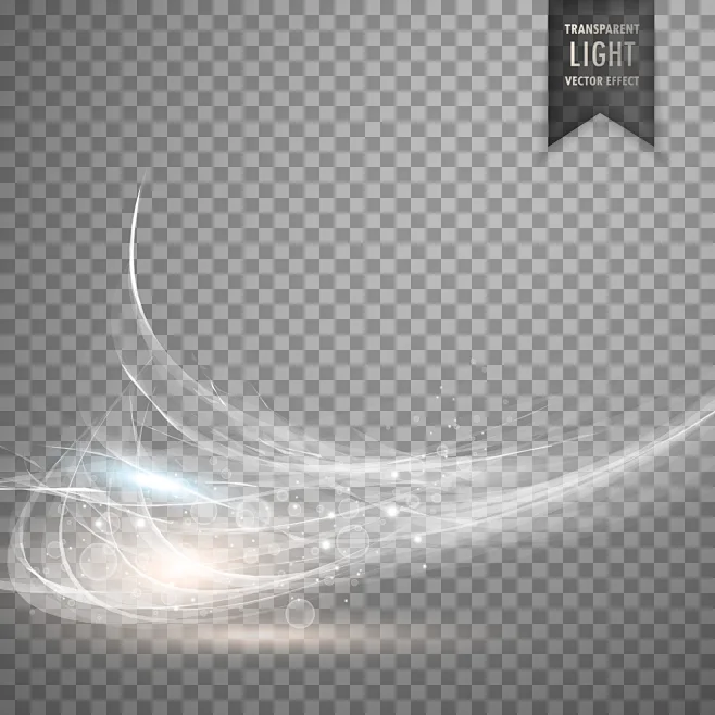 Free vector abstract white transparent light effect-花瓣网