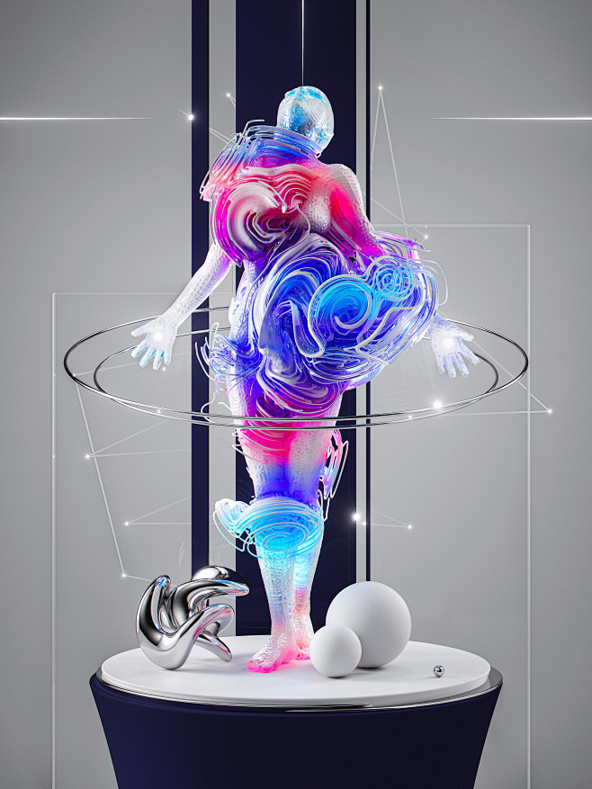 C4D场景渲染参考 3S c4d 产品渲染 场景搭建参考 场景构图