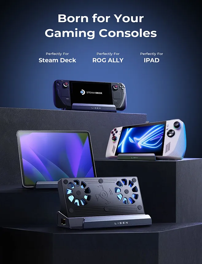 Amazon.com: LISEN Docking Station for Asus Rog Ally Turbo 30W Mode ...