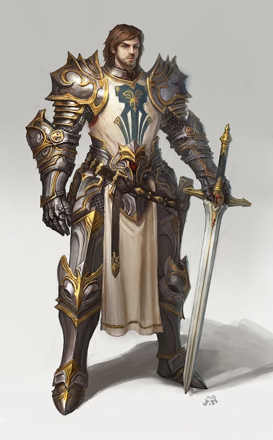 male paladin/cleric/fighter-花瓣网