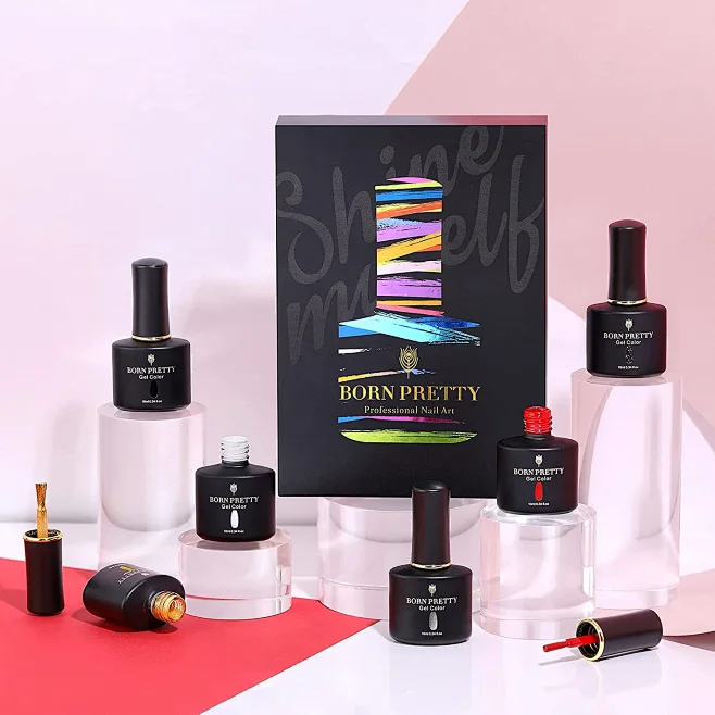 BORN PRETTY Gel Nail Polish Kit- 6 Colors Summer Macaron Gel Polish Set ...