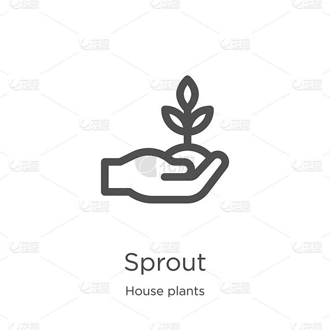 sprout icon vector from house plants collection. T
