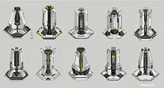 Doom 2016 Space Prop Pillars, Bryan Flynn : Doom 2016 Space Prop ...