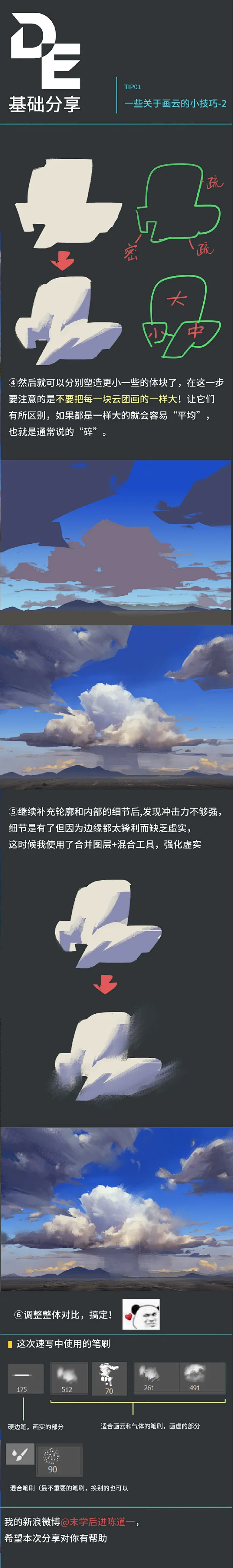 有同学好奇云是怎么归纳的，这里分享一些画云的小技巧#DaoE基础分享##板绘教程# #板绘练习# 图片_教程图片素材-花瓣网