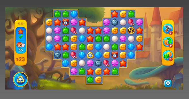 Match3, Playrix Games : Match3 by Playrix Games on ArtStation.-花瓣网