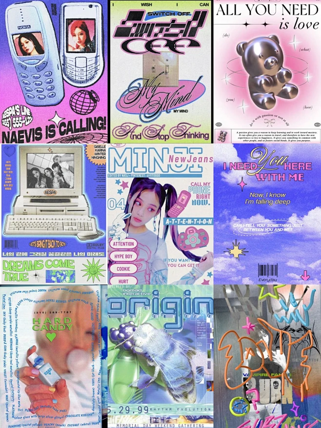 创意海报设计分享｜y2k复古新潮｜版式设计