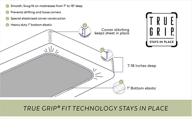 true grip fitted sheet set 300 organic sheet set