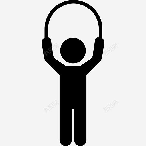 跳绳人动作图标 平面电商 创意素材