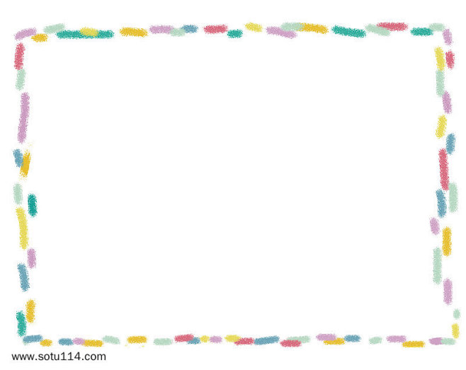 儿童节彩色花边边框手绘涂鸦装饰元素png_3021761993