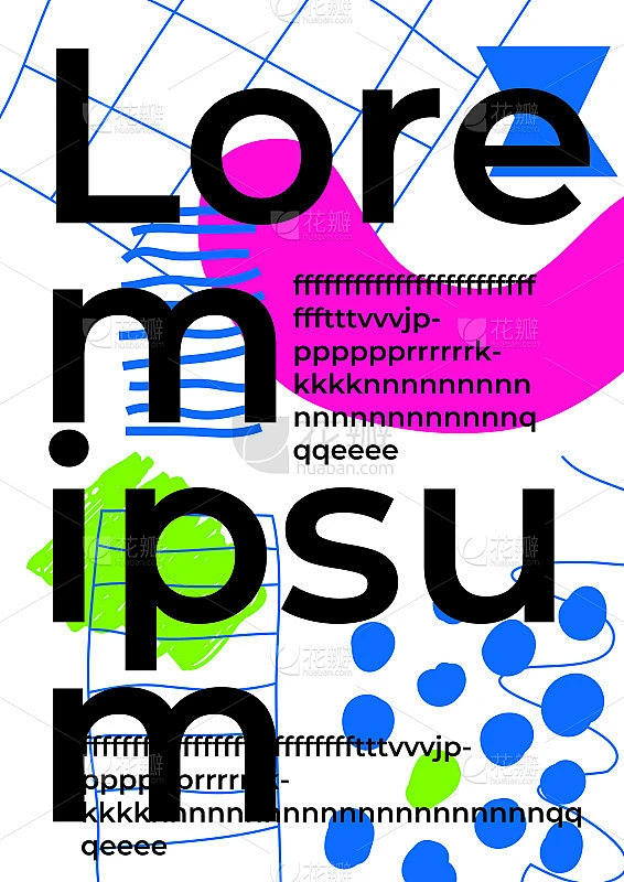 Unique Trendy Artistic Abstract Poster, Handmade S素材-花瓣网