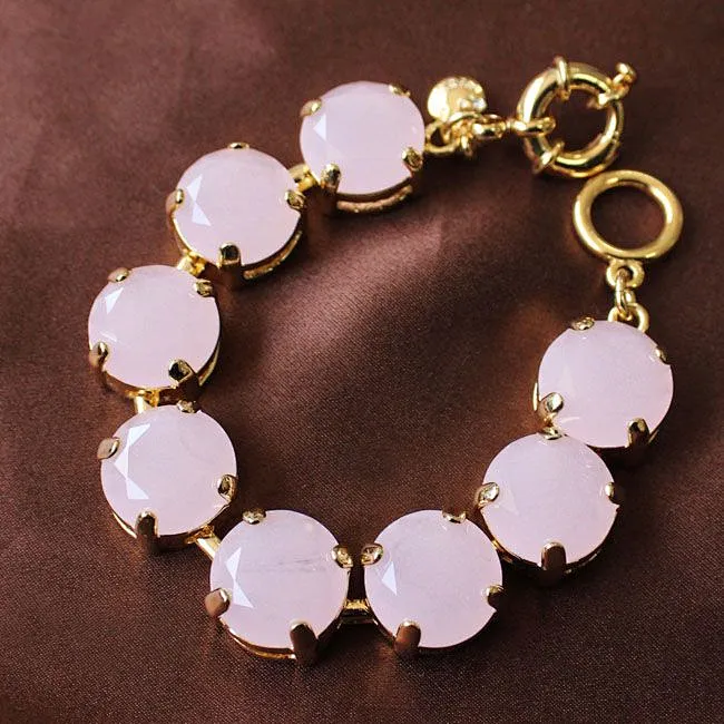 「K.G」J*CREW 欧美大牌官同步 清新浪漫粉色水晶 甜美公主手链-淘宝@北坤人素材-花瓣网