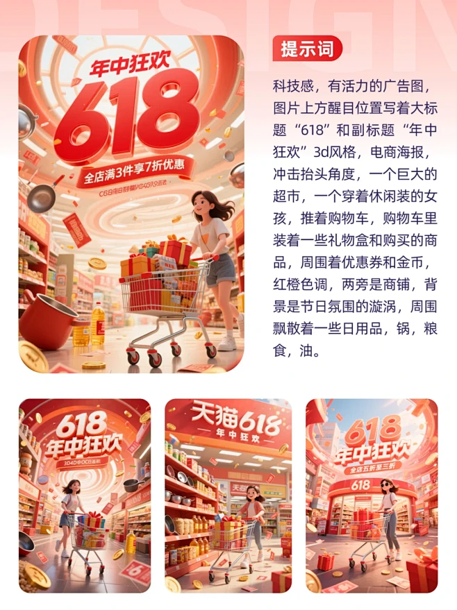 即梦AI生成618海报来袭，案例实测效果惊艳 - 小红书-花瓣网