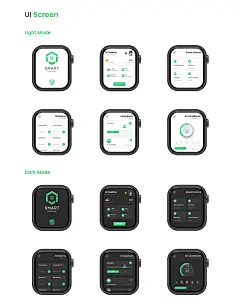 smartwatch UI/UX uidesign Figma user interface smarthome watch app ...