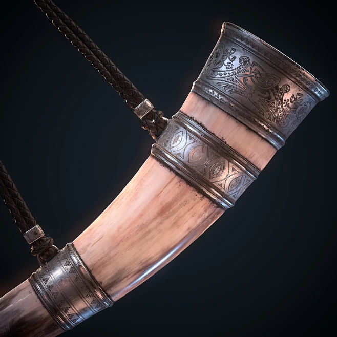 Viking Assets Part04 "Battle Horn" Real-time-花瓣网
