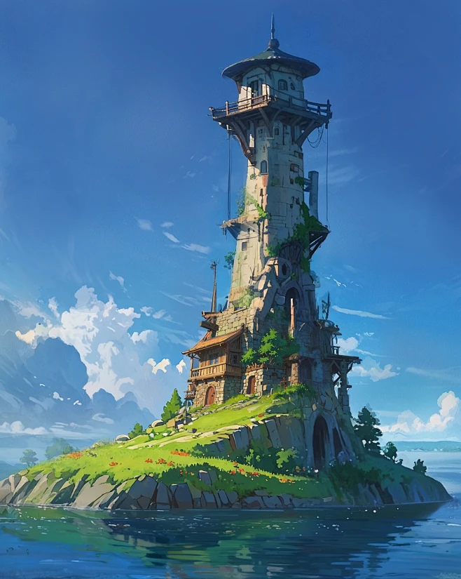 The Tree House -Movie concept art Part 07图片_地标建筑图片素材-花瓣网