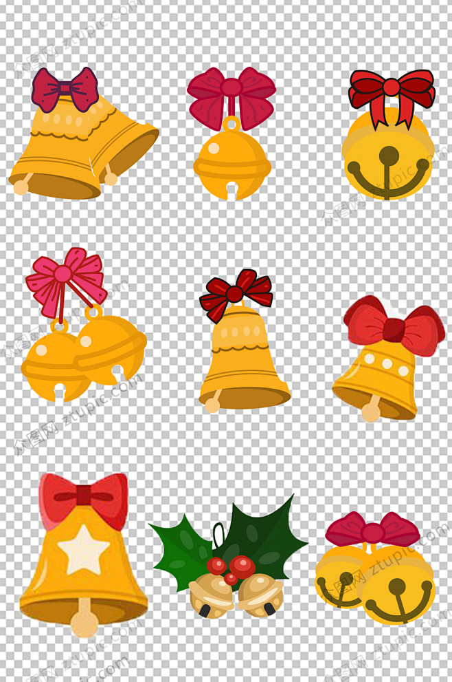 圣诞铃铛PNG卡通元素