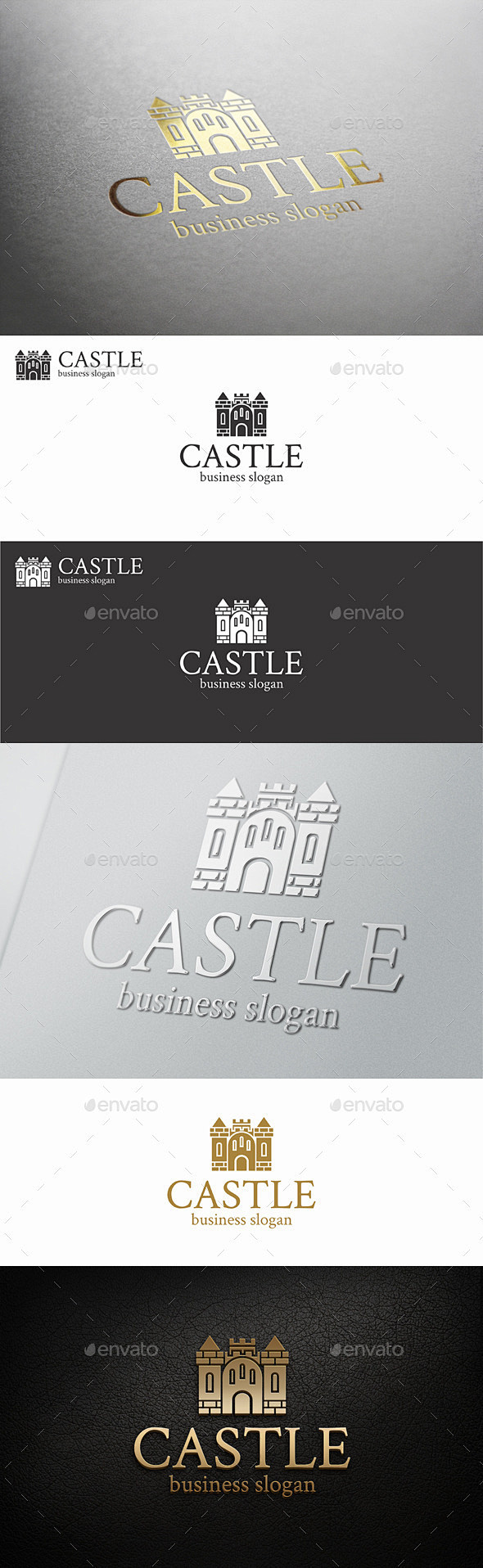 城堡要塞标志模板——建筑标志模板Castle Fortress Logo Template - Buildings Logo ...
